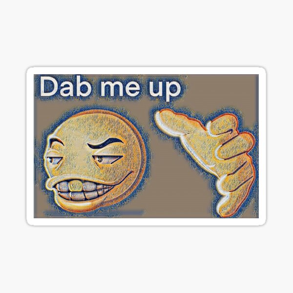 Dab Me Up Meme Dae Pointilism 1 Sticker For Sale By Zee Tree Redbubble