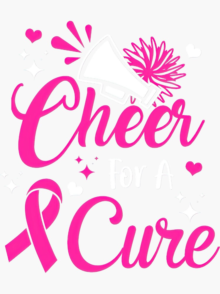 "Breast Cancer Awareness Cheerleader Cheer For A Cure Breast Cancer ...