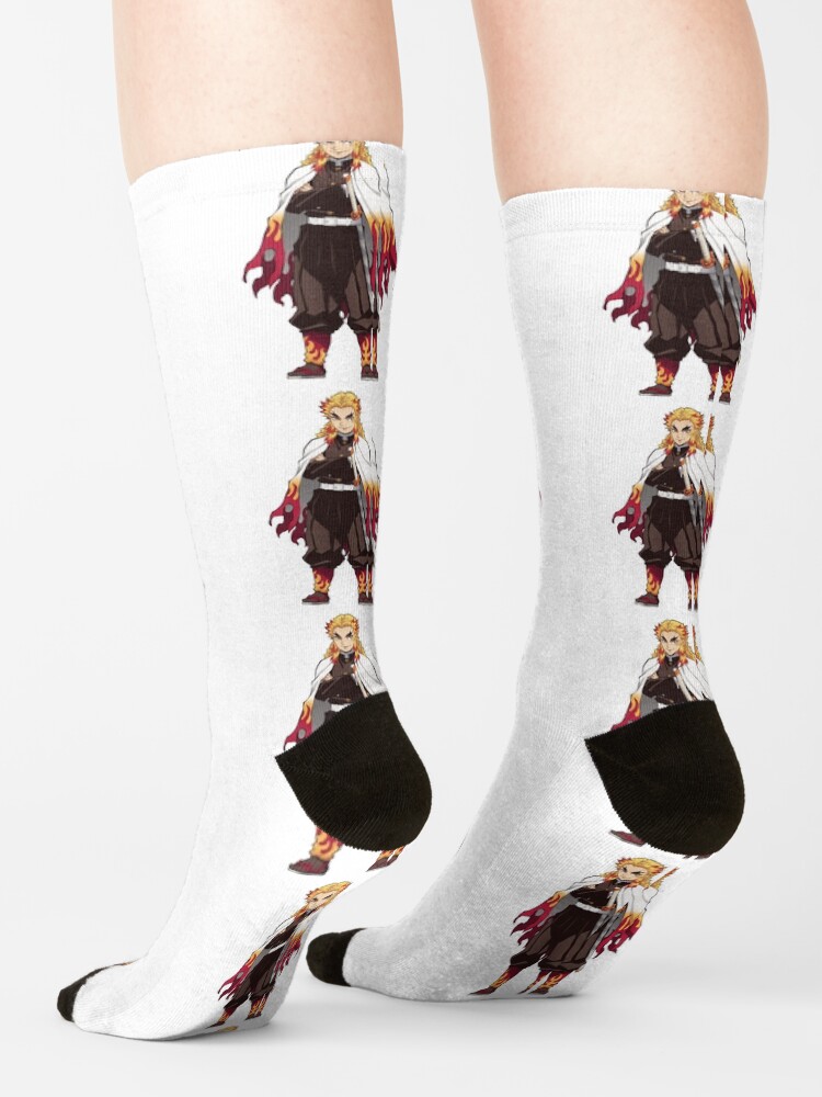 "Demon Slayer Kyojuro Rengoku † , Kyojuro Rengoku † Demon Slayer" Socks ...