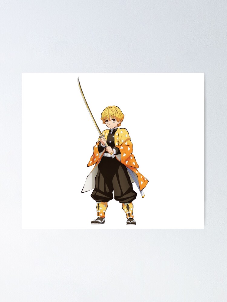 "Demon Slayer Zenitsu Agatsuma , Zenitsu Agatsuma Demon Slayer" Poster ...