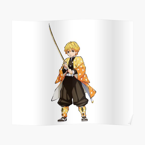 "Demon Slayer Zenitsu Agatsuma , Zenitsu Agatsuma Demon Slayer" Poster ...