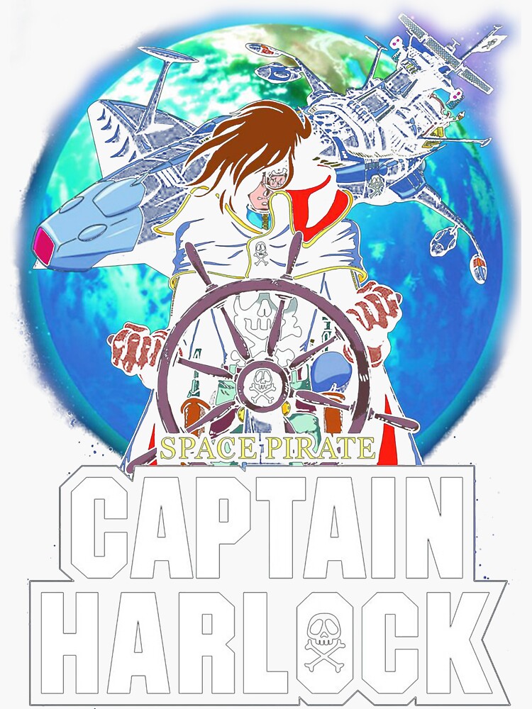"CAPTAIN HARLOCK" Sticker for Sale by JanWilliamson | Redbubble