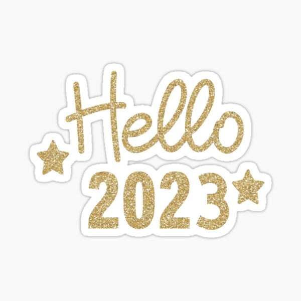 "Hello 2023" Sticker for Sale by vipin12 | Redbubble