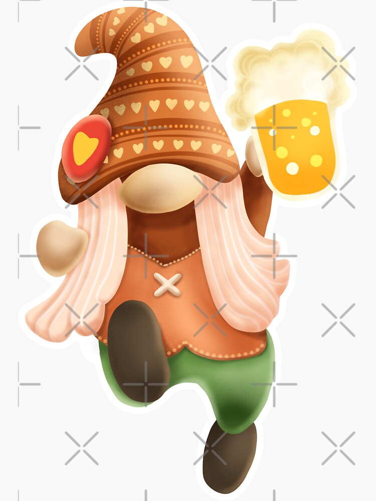 "Gnome oktoberfest happy festival celebrate party " Sticker for Sale by ...