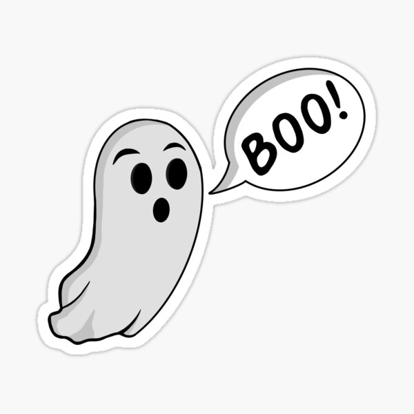 "Boo Ghost" Sticker for Sale by AntoniosShop | Redbubble