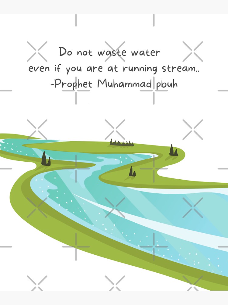 "Islamic hadith about water" Sticker for Sale by naaz-art | Redbubble