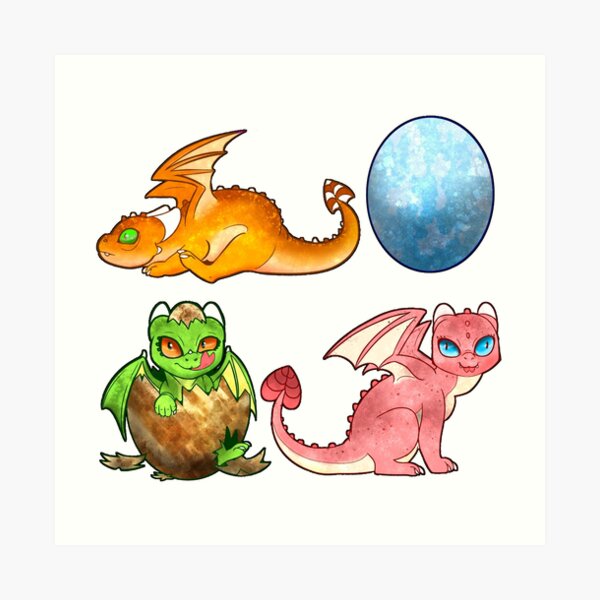 "Derpy Baby Dragons" Art Print for Sale by MariaDracona | Redbubble