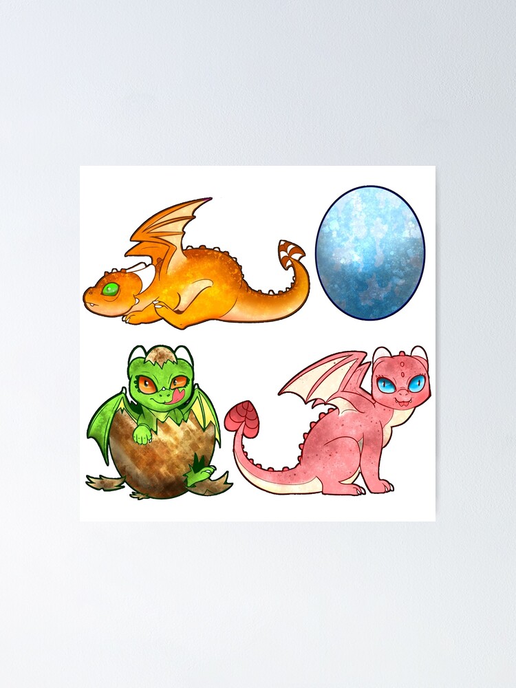 "Derpy Baby Dragons" Poster for Sale by MariaDracona | Redbubble
