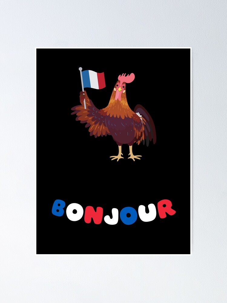 "Hi Bonjour French Greetings" Poster for Sale by InquiringMinds | Redbubble