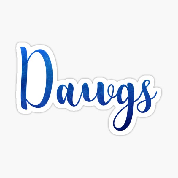 "Dawgs" Sticker for Sale by anniebananie13 | Redbubble
