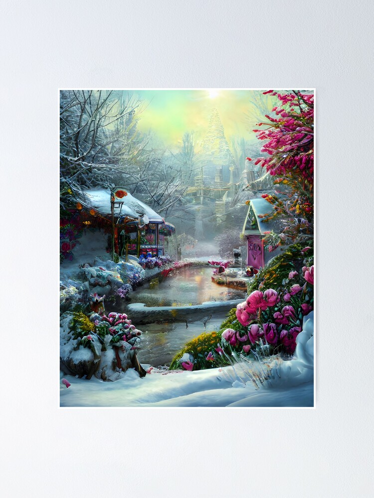 "Digital Art, Winter wonderland" Poster for Sale by MinasStore | Redbubble