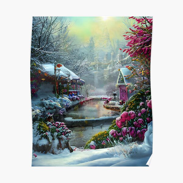 "Digital Art, Winter wonderland" Poster for Sale by MinasStore | Redbubble
