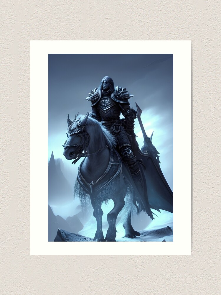 "Death Knight mounted on horseback" Art Print for Sale by NevynCF ...
