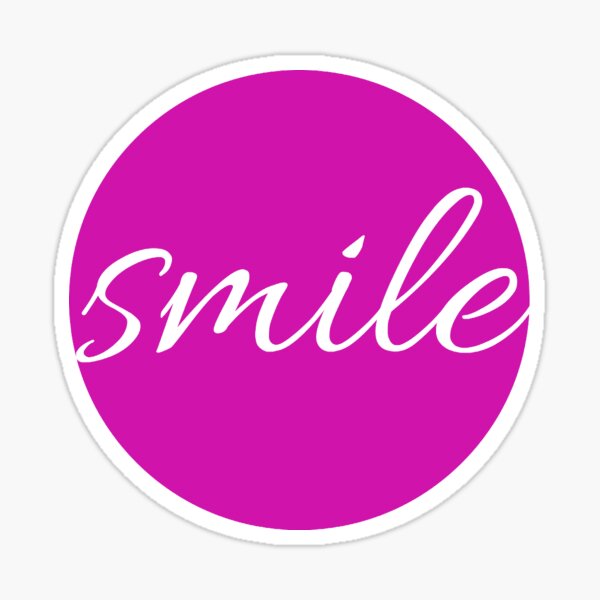 "SMILE" Sticker by IdeasForArtists | Redbubble