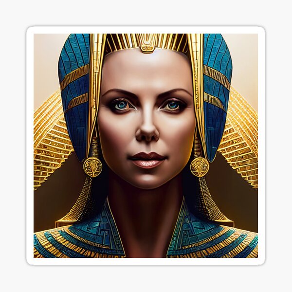 "Charlize Theron As Cleopatra" Sticker for Sale by fallen1art | Redbubble