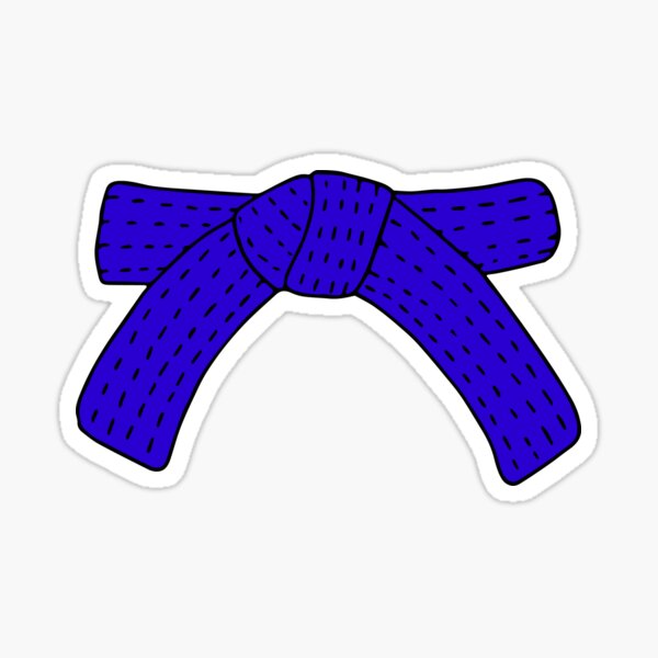 "Martial Arts Blue Belt Sticker " Sticker by Polishthestone | Redbubble