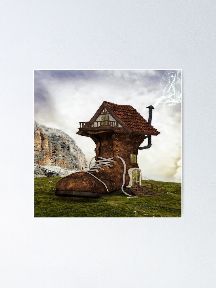 "Boot House in Nature Fields " Poster for Sale by Soy-el-Soil | Redbubble