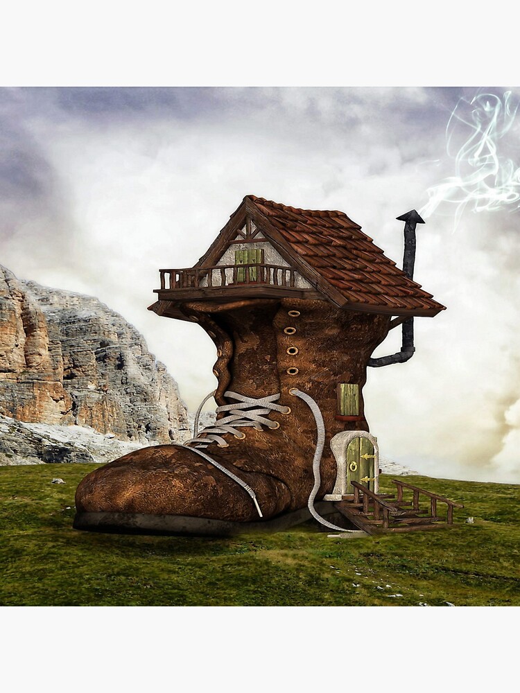 "Boot House in Nature Fields " Sticker for Sale by Soy-el-Soil | Redbubble