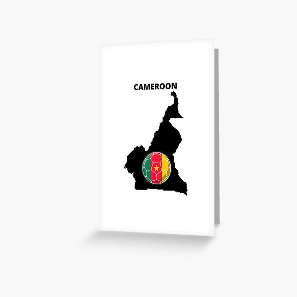 "Cameroon Map with Soccer Ball and Colors of the Cameroonian Flag Qatar ...