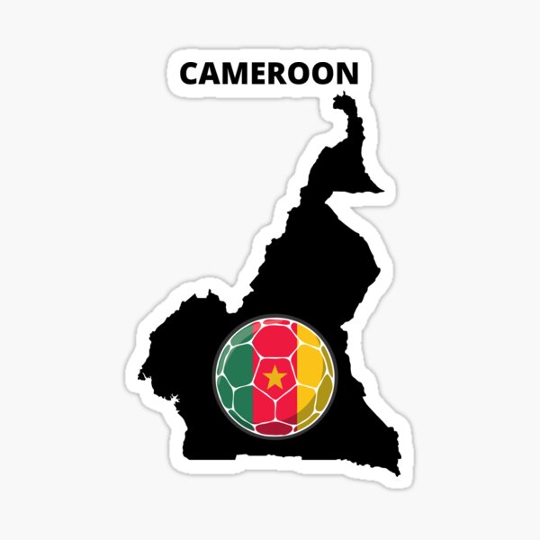 "Cameroon Map with Soccer Ball and Colors of the Cameroonian Flag Qatar ...
