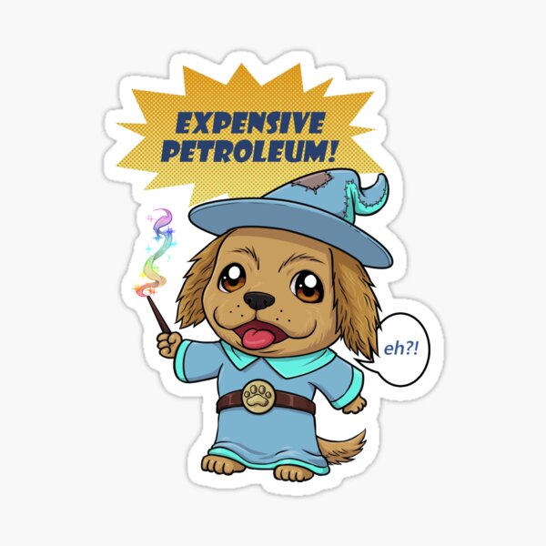 "Wizard Golden Retriever Puppy | Halloween Puppy | Gold" Sticker for ...