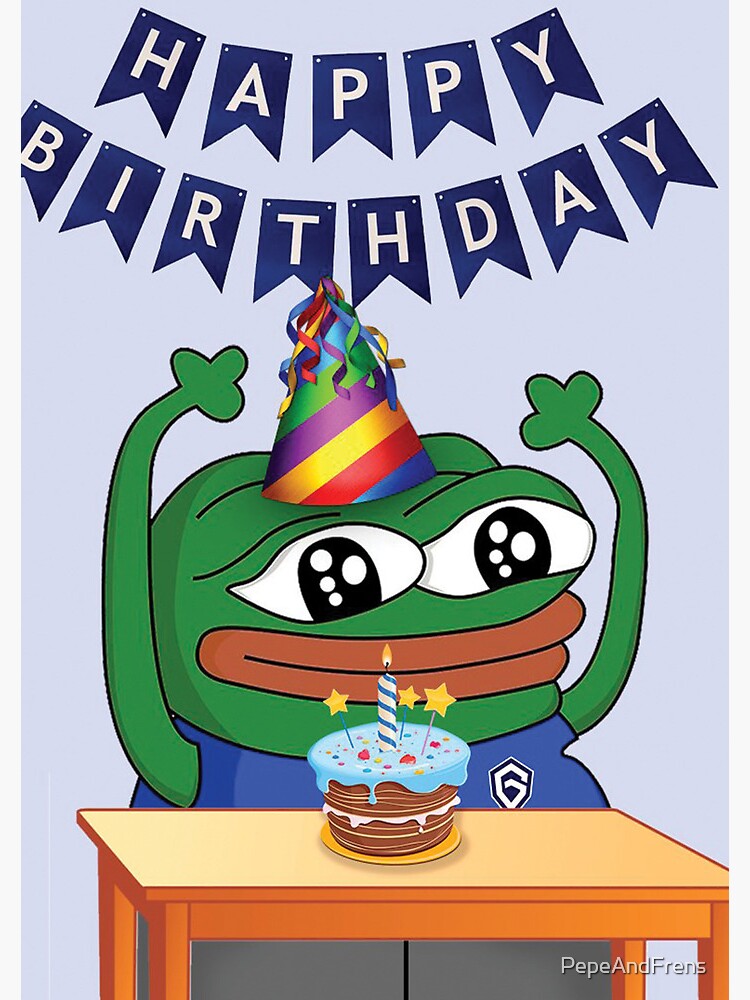 "Birthday Pepe the Frog Apu meme" Spiral Notebook for Sale by ...