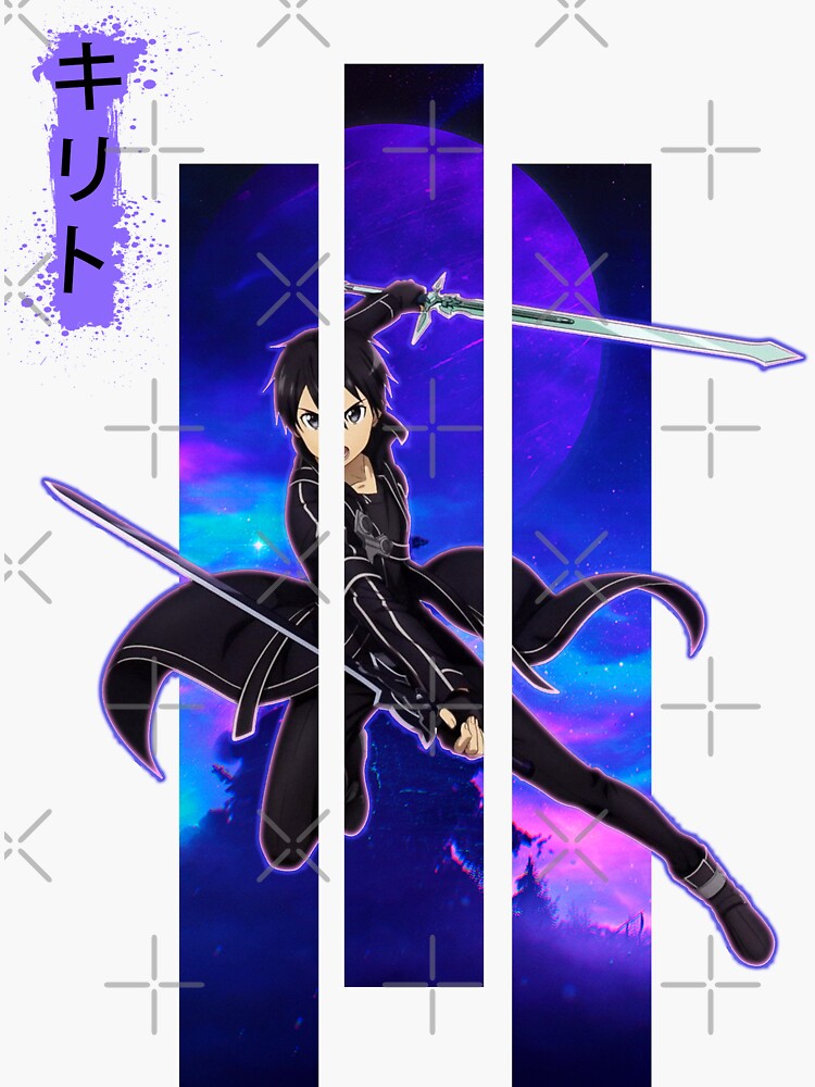 Kirito Sword Art Online Sticker For Sale By Artditisme Redbubble