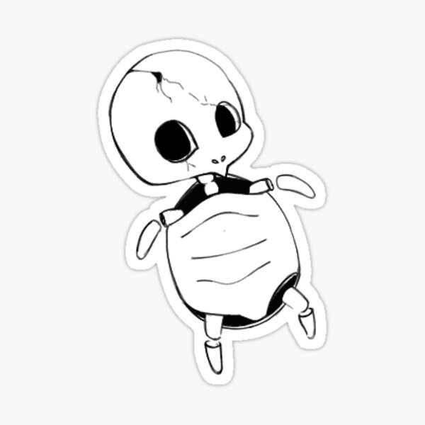 "Skeleton turtle" Sticker for Sale by nanaatawi | Redbubble