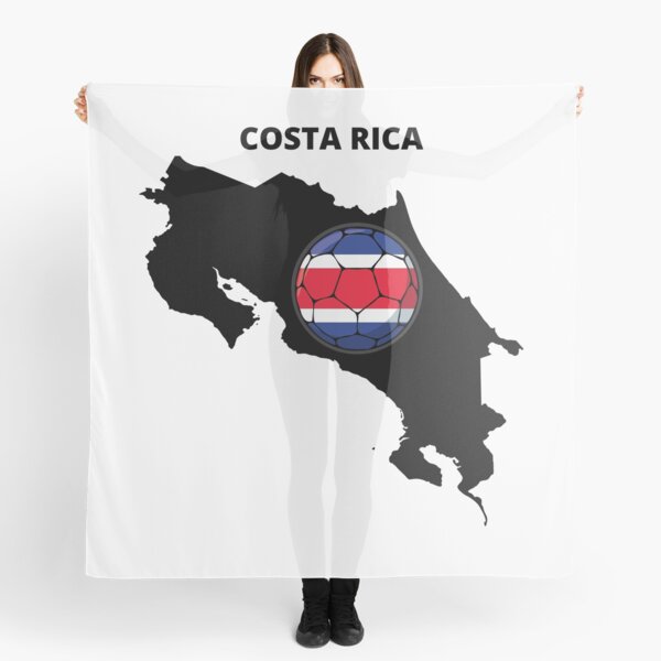 Pañuelo «Mapa de Costa Rica con Balón de Futbol y colores de la Bandera ...