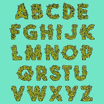 "alphabet marijuana" Sticker for Sale by si3iy | Redbubble