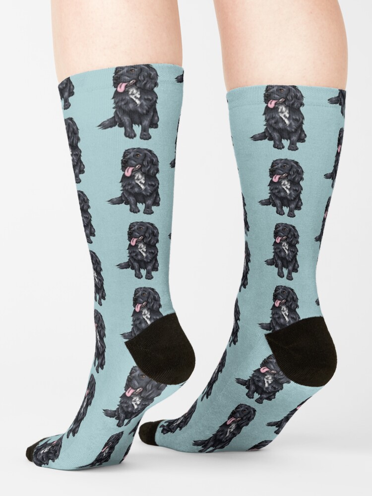"Happy Black Cocker Spaniel | Cute dog Art" Socks for Sale by ...