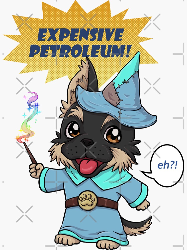 "Wizard German Shepherd Puppy | Halloween Puppy | Silver-Black" Sticker ...