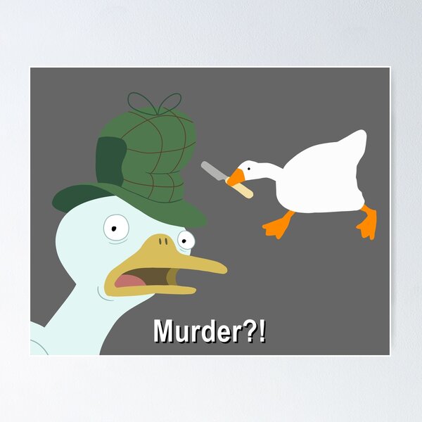 "Ducktective vs. killer goose" Poster for Sale by winterwakusei | Redbubble