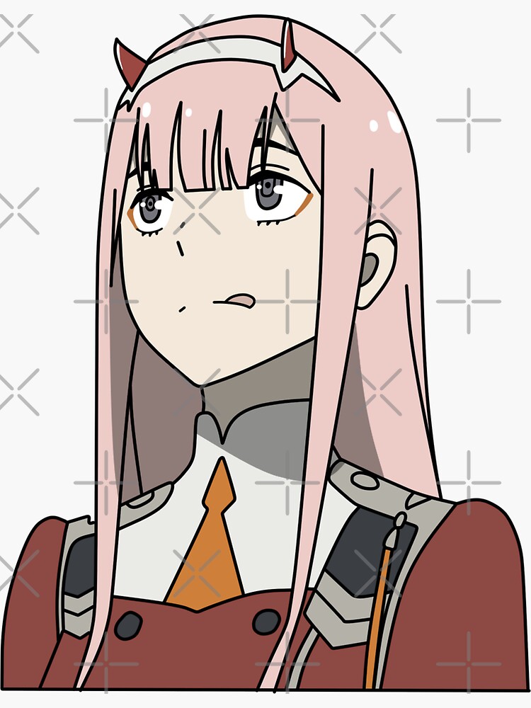 "Cute innocent face zero two" Sticker for Sale by Semzig | Redbubble