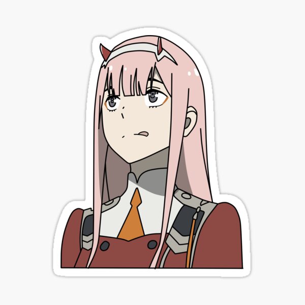 "Cute innocent face zero two" Sticker for Sale by Semzig | Redbubble