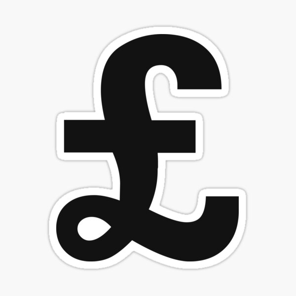"POUND MONEY SIGN" Sticker for Sale by SuperMerch | Redbubble