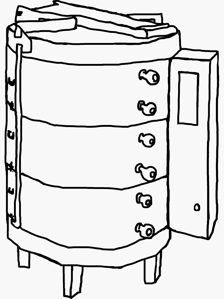"Electric Kiln outline drawing" Sticker for Sale by ceramicshirts ...