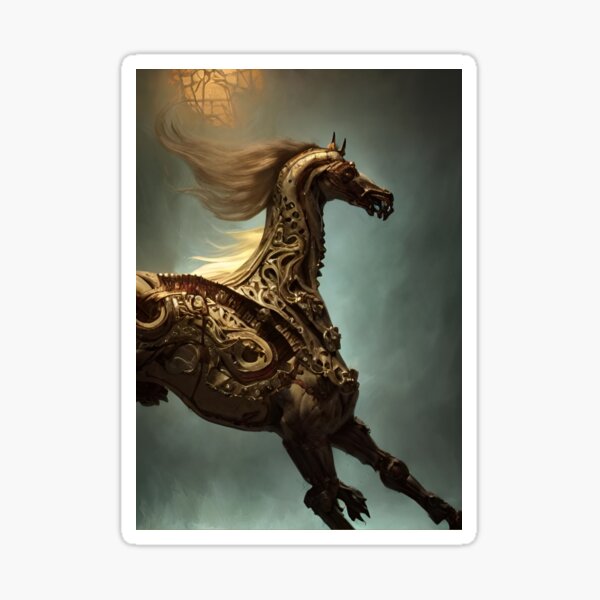 "Twisted Carnival - Zombie Carousel Horse" Sticker for Sale by ...