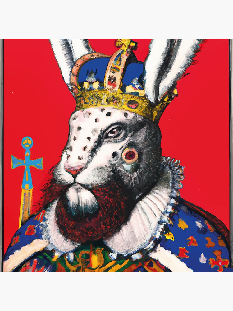 "KING RABULA OF ROBANIA" Sticker for Sale by PetyAnimals | Redbubble