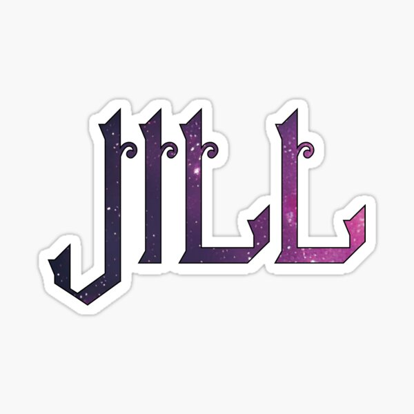 "JILL Name I - My name is JILL - typography name - Galaxy Vibe" Sticker ...