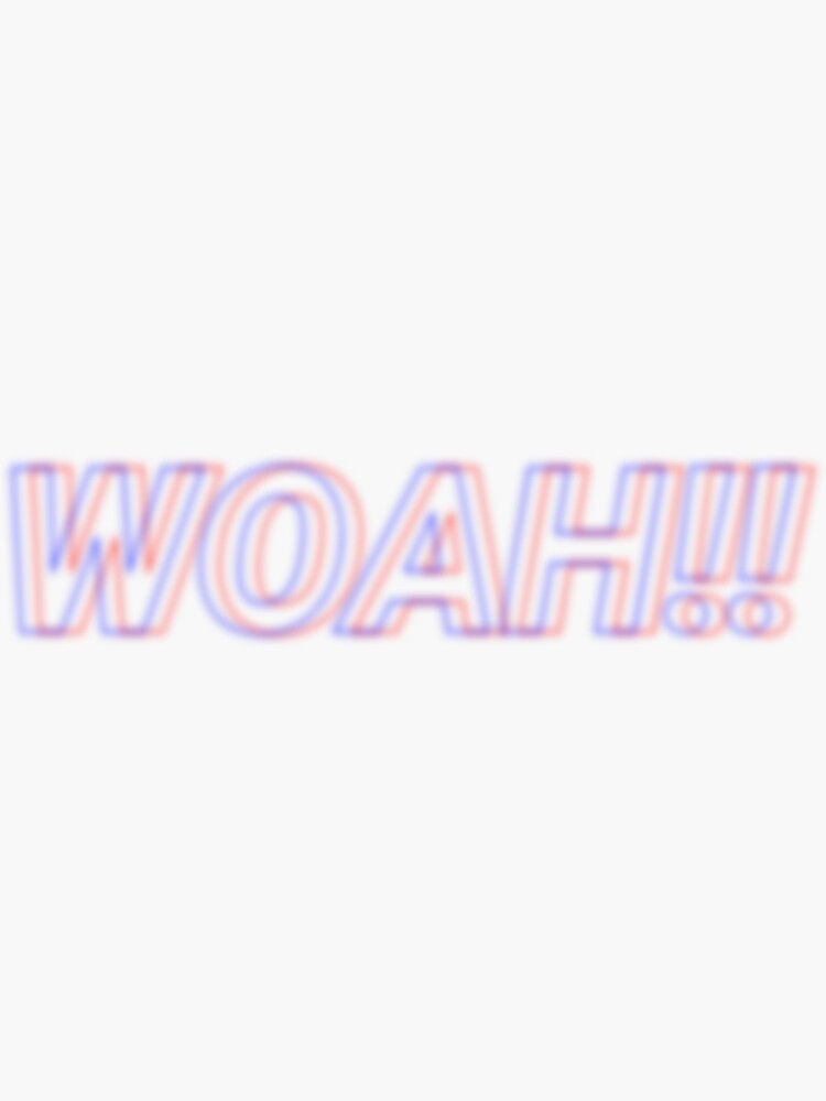 "woah!!" Sticker for Sale by JORDYNGULLE | Redbubble