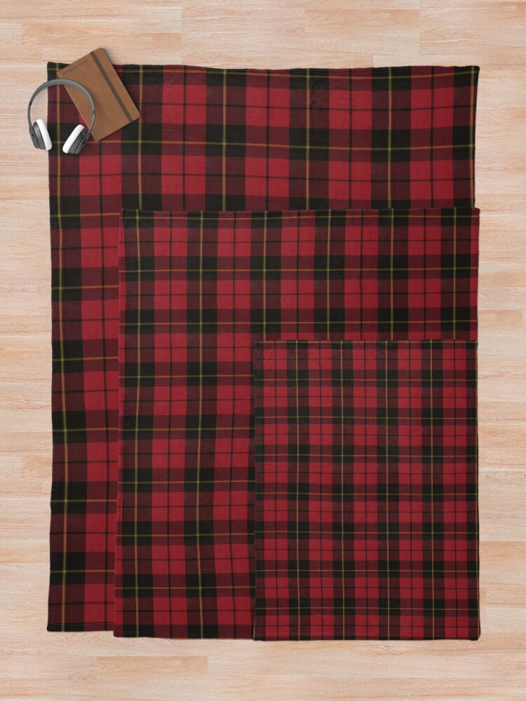 "Wallace Red Original Scottish Tartan" Throw Blanket for Sale by ...