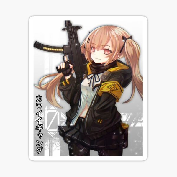 "Anime Girl With Gun" Sticker for Sale by JacinLeffler | Redbubble