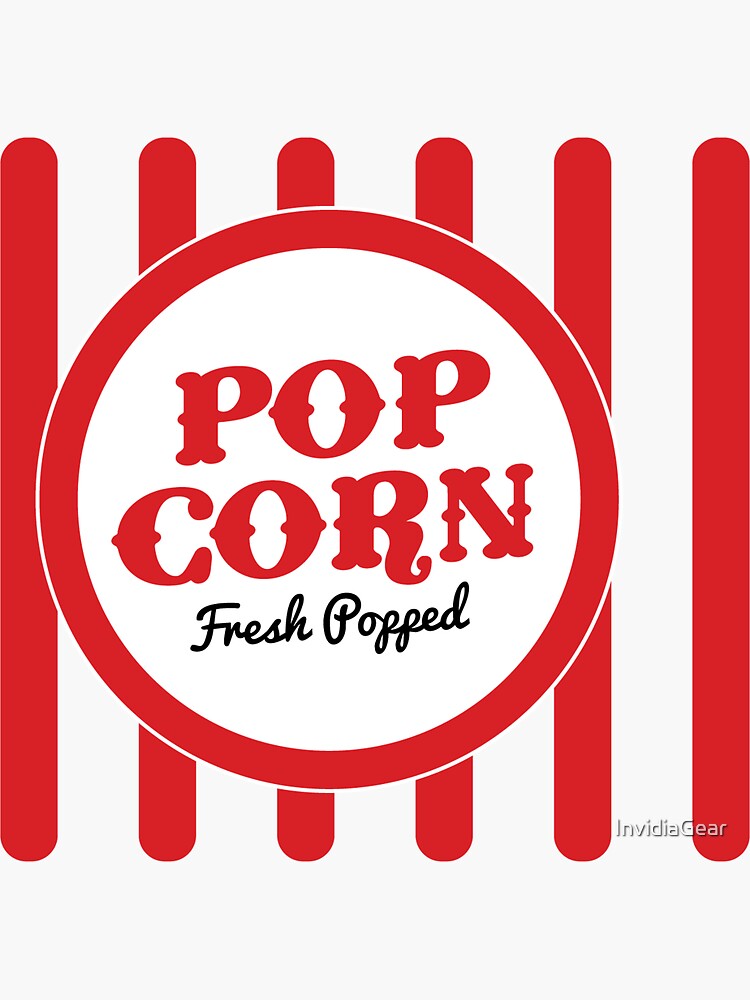 "Fresh Popcorn, Old Fashion Style Look" Sticker for Sale by InvidiaGear ...