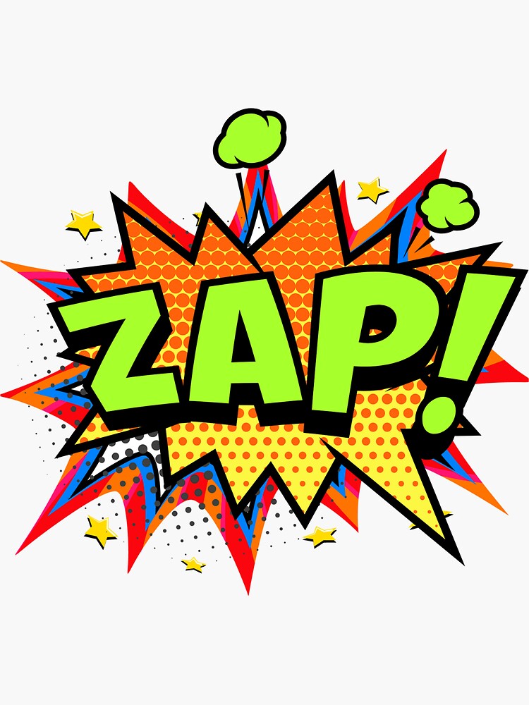"Zap! Pop Art" Sticker for Sale by AnburDesigns | Redbubble