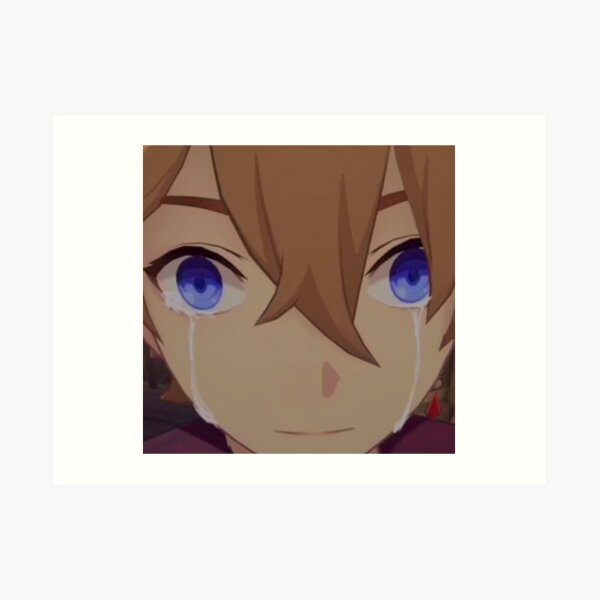 "Genshin Impact Tartaglia Childe Crying Meme" Art Print for Sale by ...