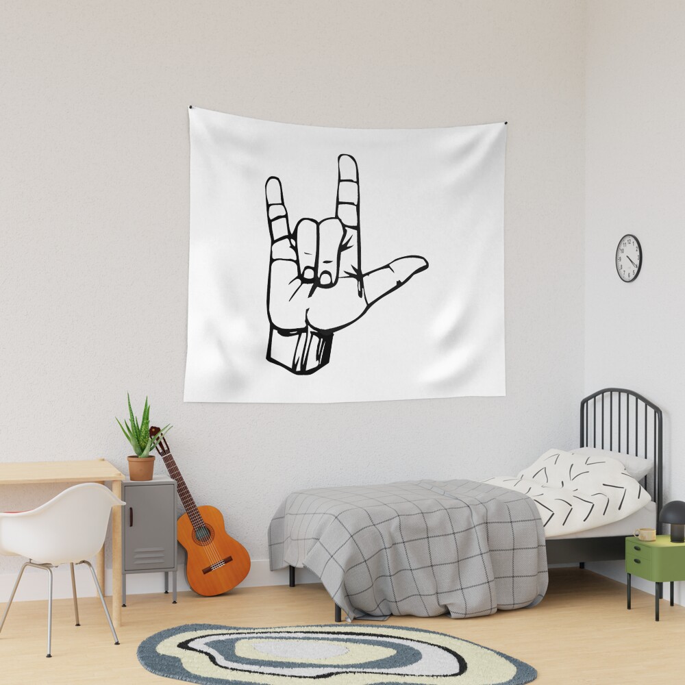 "Hand I Love You ILY Sign Language Symbol Gesture" Art Print for Sale ...