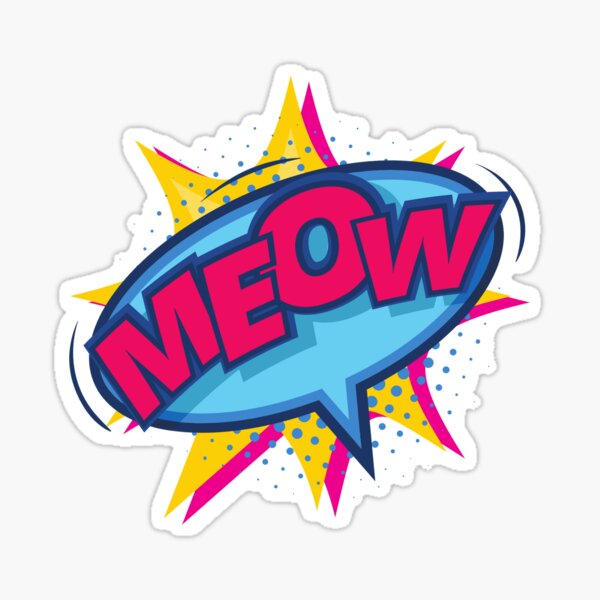 "Meow pop art" Sticker for Sale by AnburDesigns | Redbubble