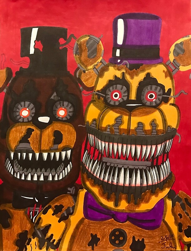 "Nightmare Freddy and Nightmare Golden Freddy Five Nights at Freddy's ...