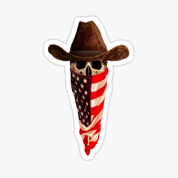 "Cowboy skull" Sticker for Sale by Zip-Zup | Redbubble